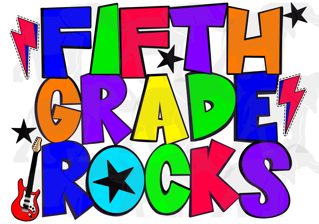 5th Grade Rocks PNG - Etsy