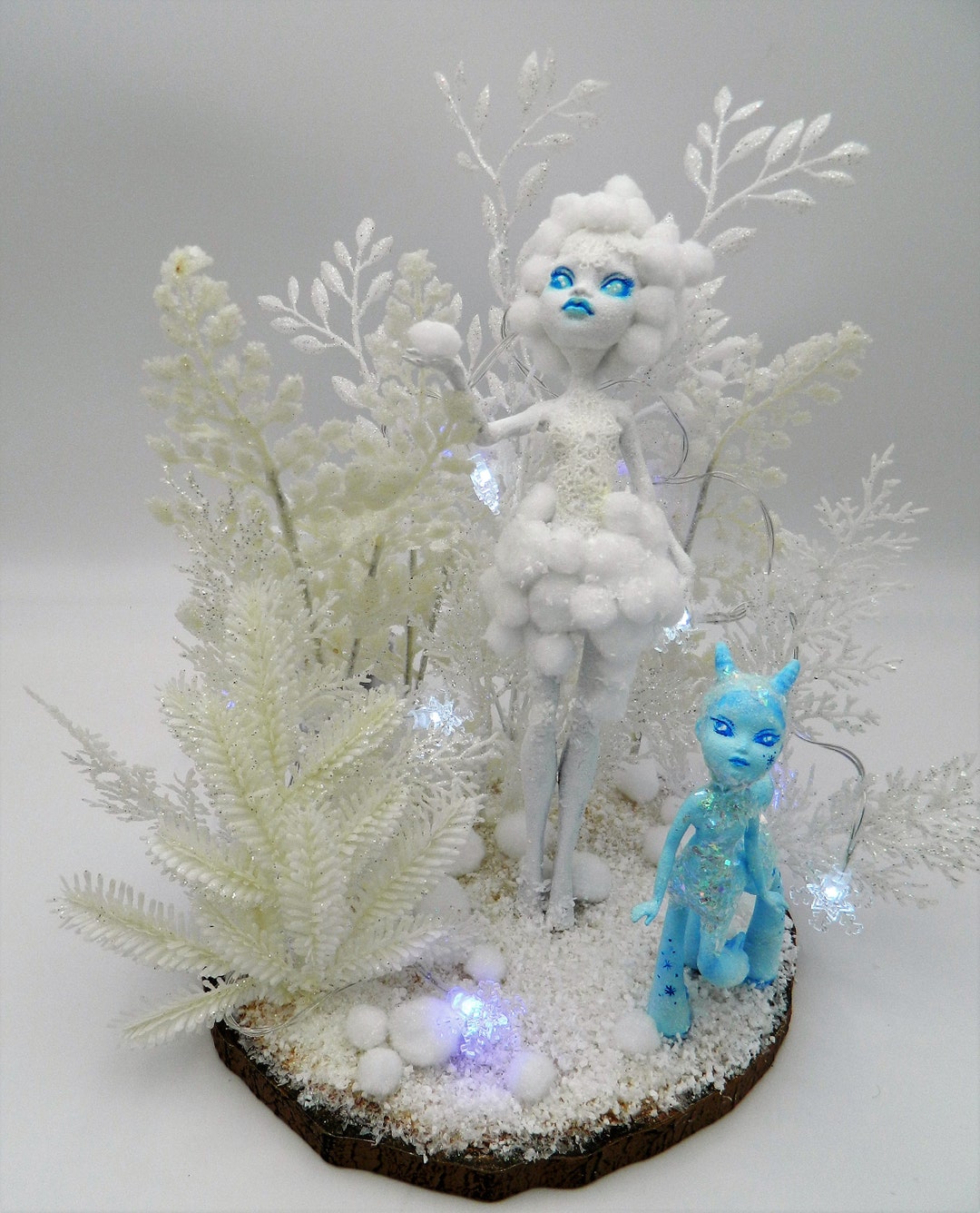 Let It Snow Doll Figurine Monster High OOAK Repaint Custom Diorama - Etsy