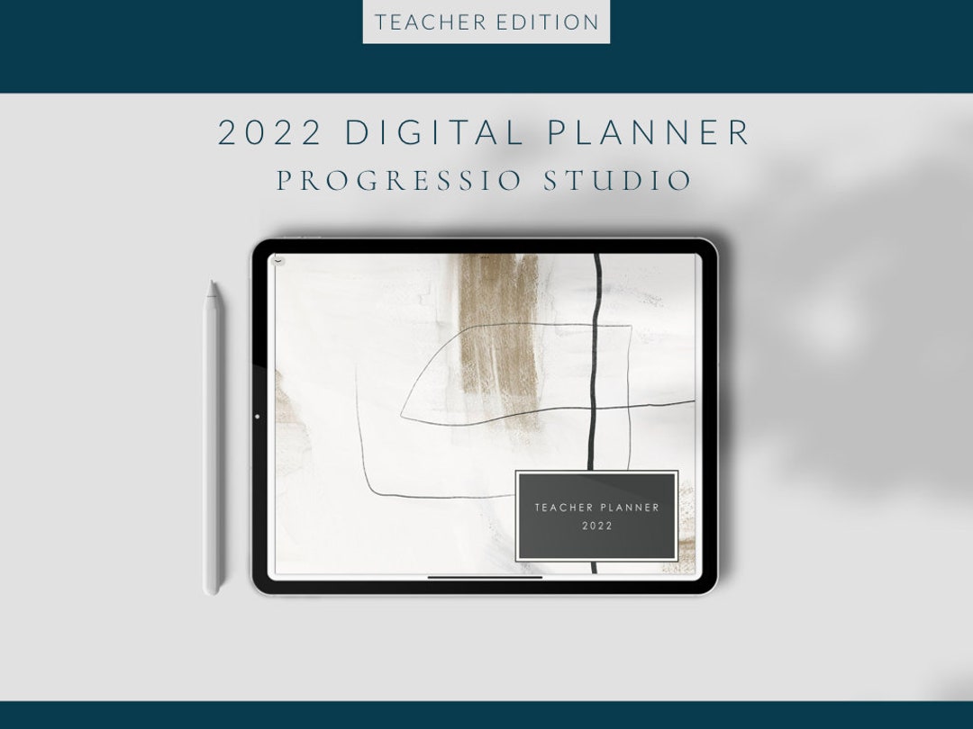 2022 Digital Teacher Planner | Goodnotes Compatability | Abstract #3 - Etsy