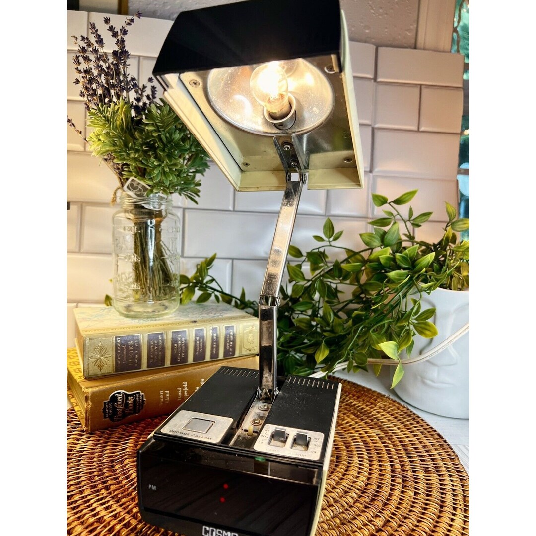 Cosmo Time Desk Alarm Clock Lamp Light, Model 5500A, Tested/works ...