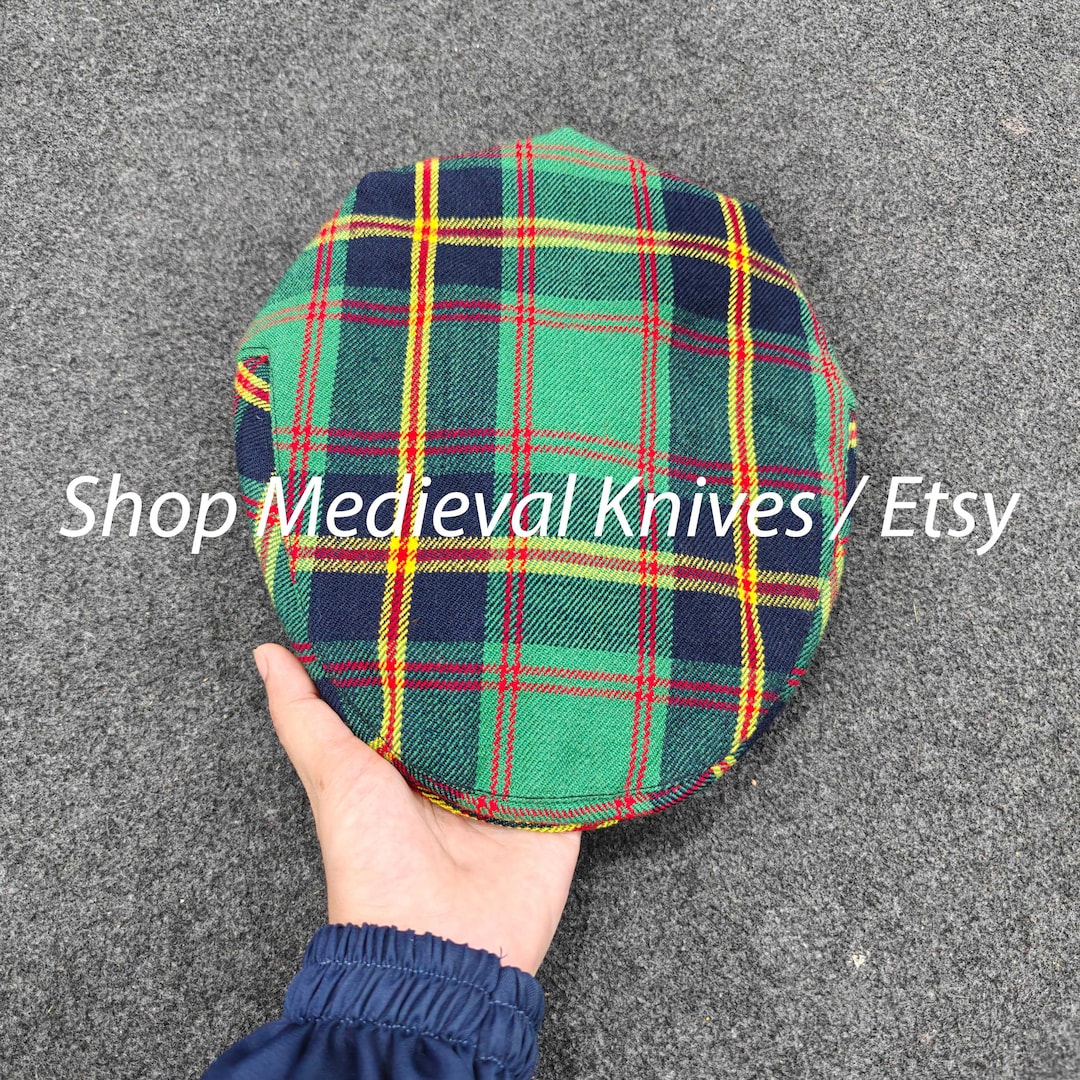 USMC Scottish Tartan Flat Cap | Premuim Handmade Plaid Hat for Men ...