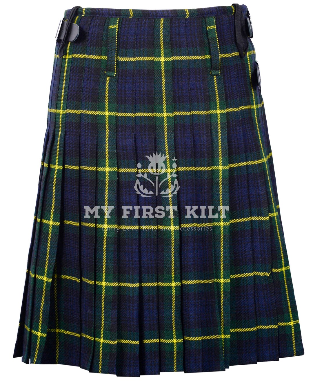 Gordon Tartan 8 Yard Scottish Kilt for Men - 16 Oz Home Spun Wool Blend ...