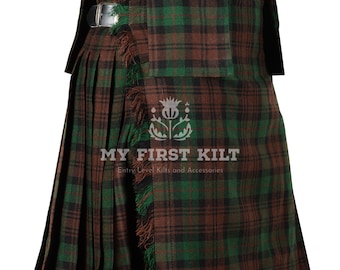 Brown Watch Tartan Scottish 8 Yard Traditional Highlander Kilt for Men 16 Oz Tartan Made to ...