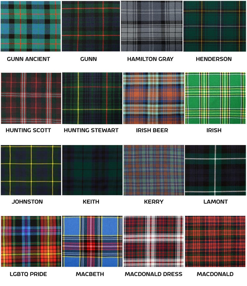 Scottish Tartan Great Kilt - Highlander Feileadh Mor - Great Kilt ...