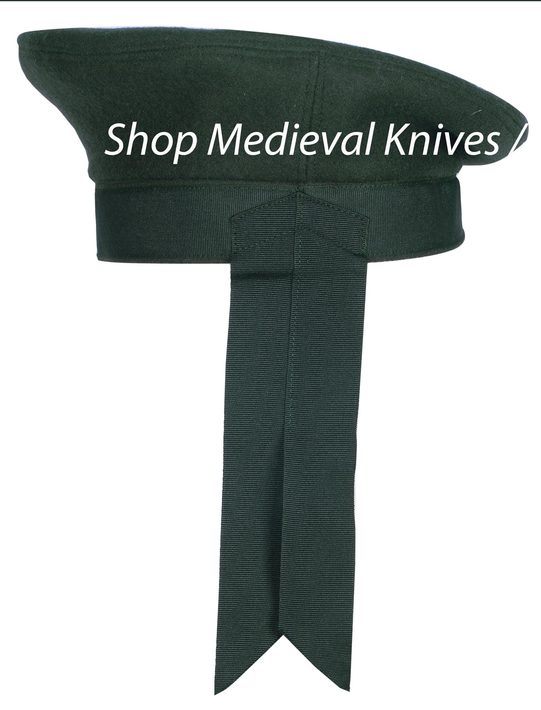 Irish Caubeen Cap - 100% Wool Irish Military Bonnet Hat - Made to Order ...