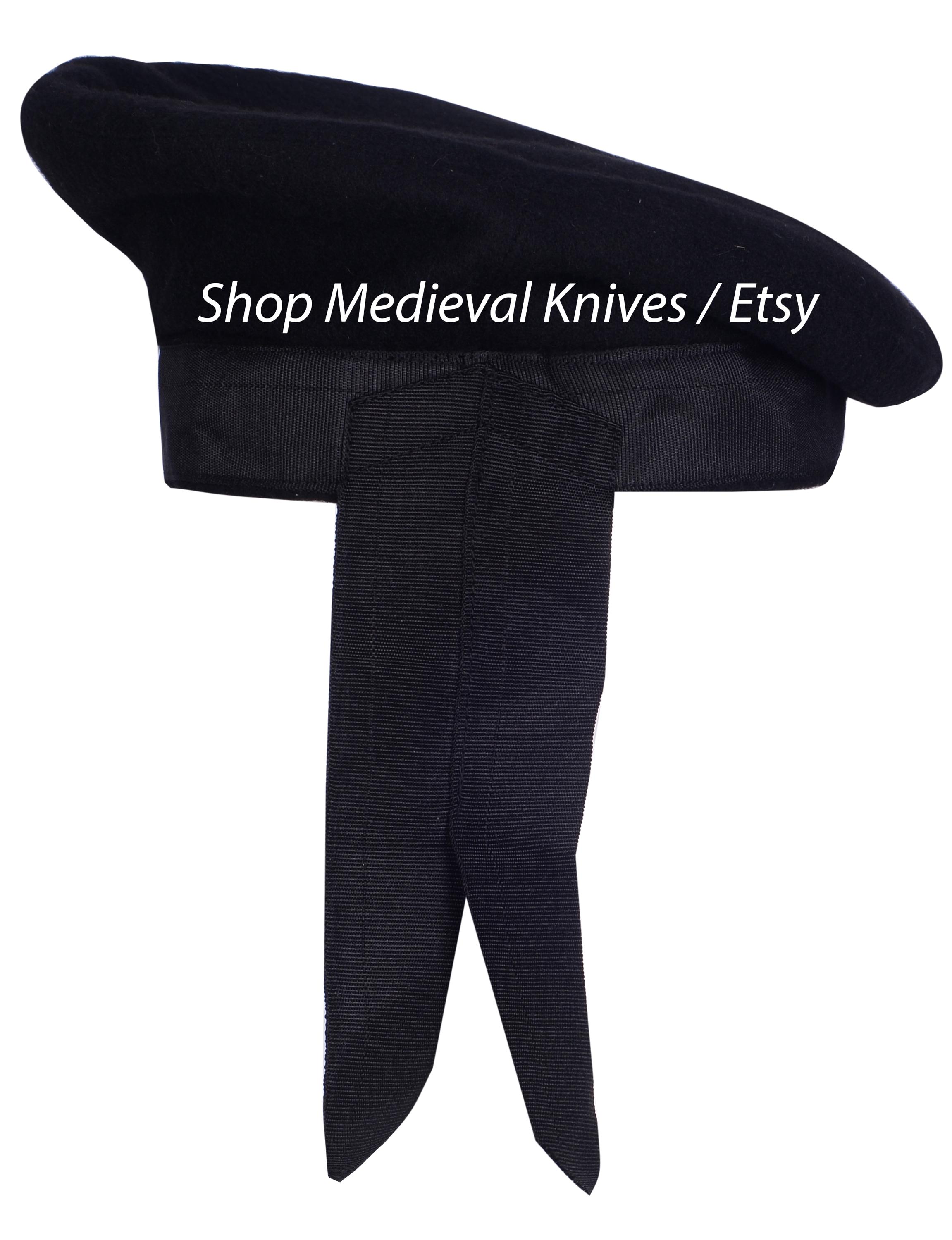 Irish Caubeen Cap - 100% Wool Irish Military Bonnet Hat - Made to Order ...