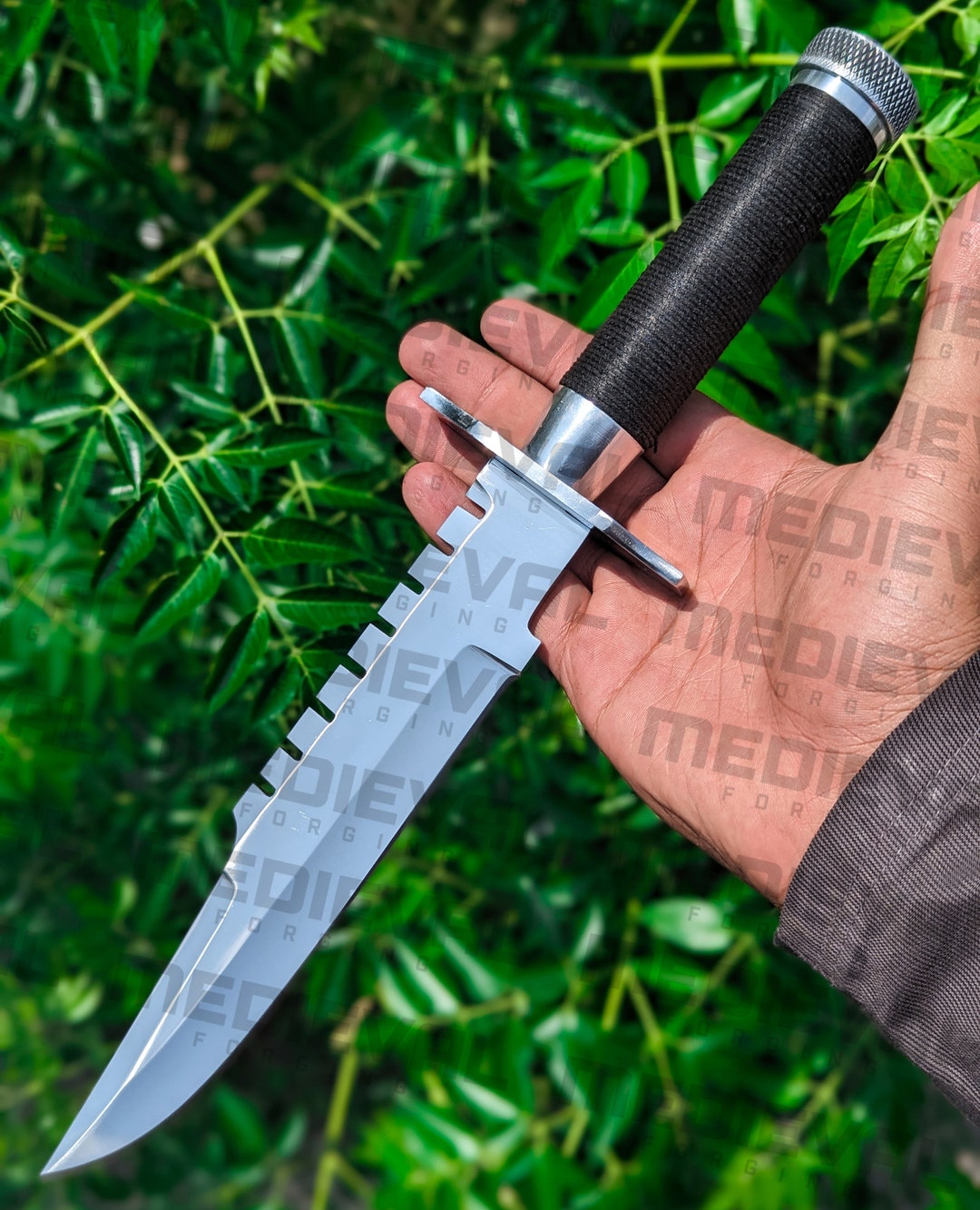 15 Inches Handmade D2 Steel Rambo Survival Hunting Knife - High Polish ...