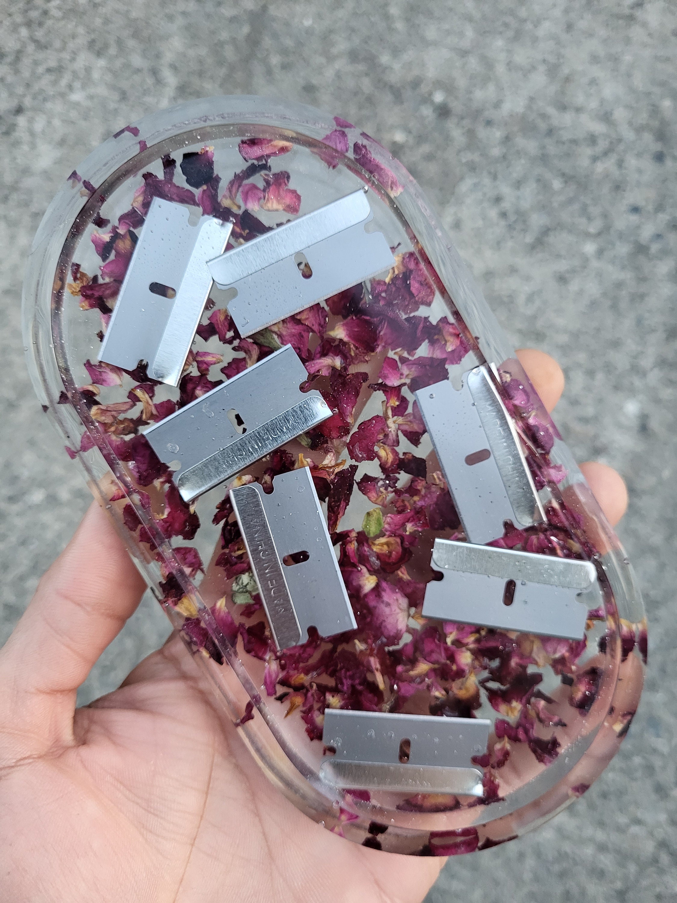 Roses and Razor Blades Oval Tray - Etsy