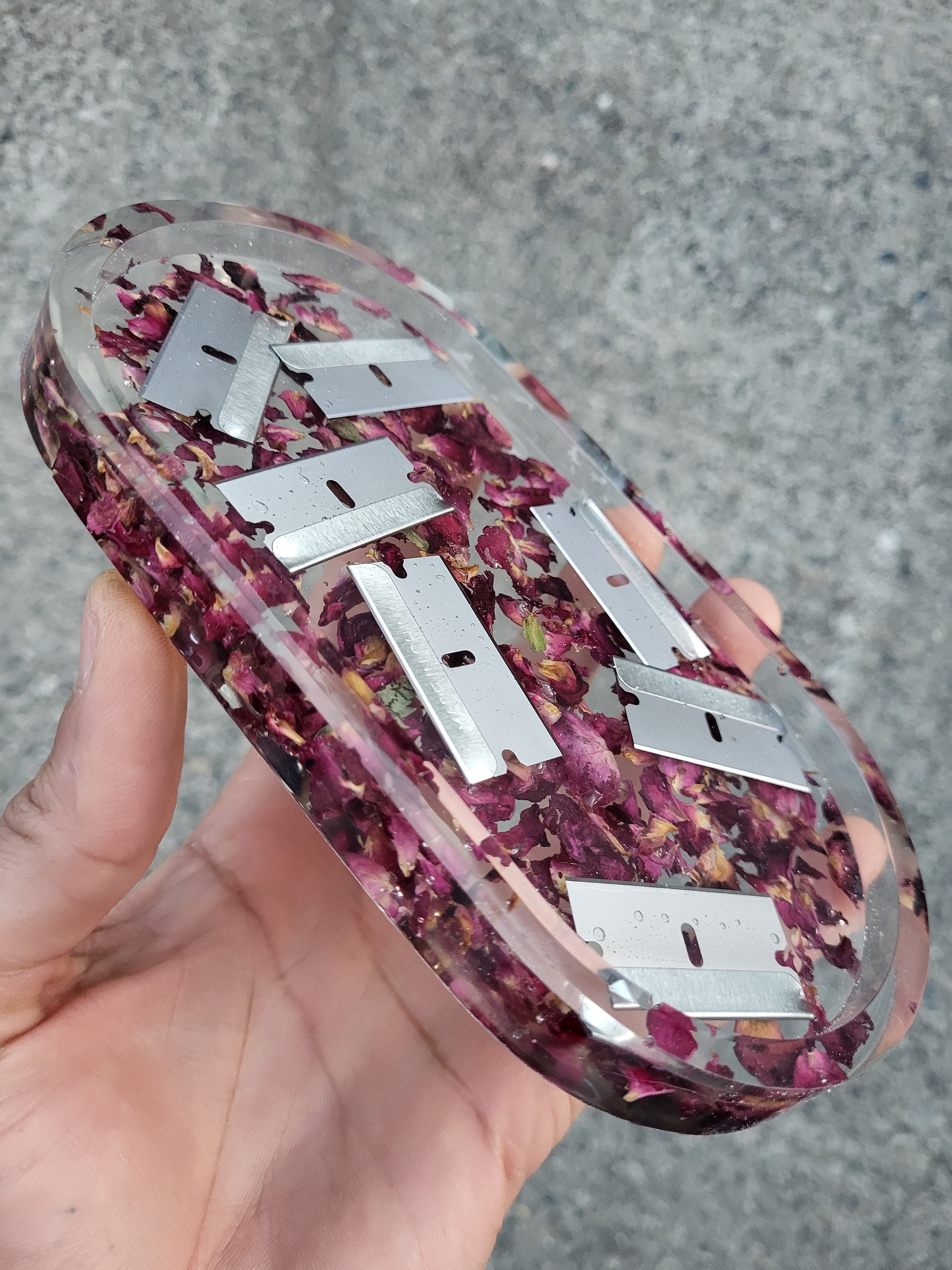 Roses and Razor Blades Oval Tray - Etsy