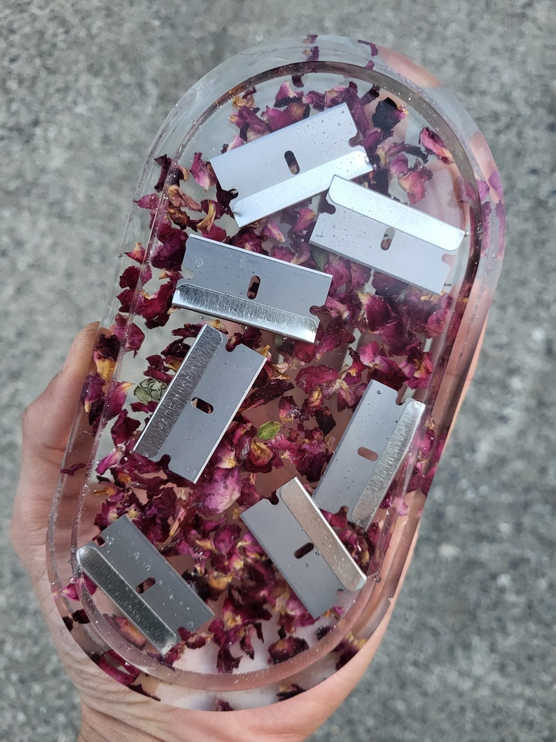 Roses and Razor Blades Oval Tray - Etsy