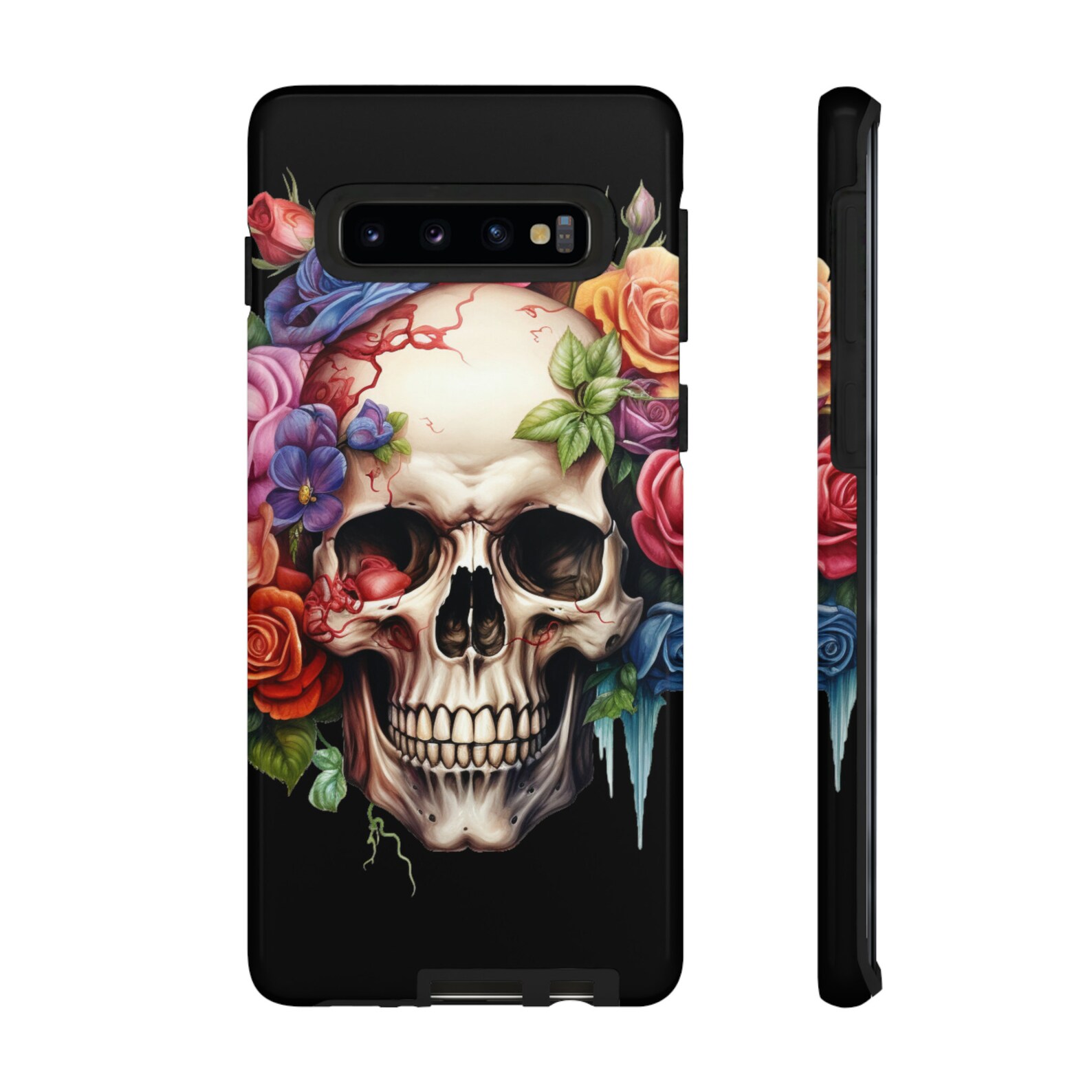 Mystical Floral Skull Phone Case - Etsy
