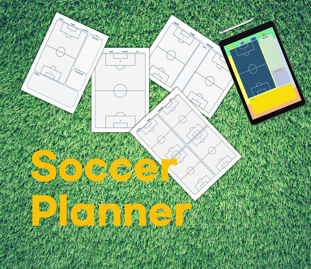 Soccer Digital Notebook Template Planner Soccer Coatch / Printable and ...