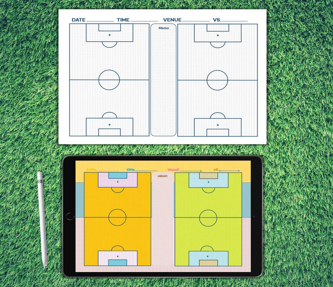 Soccer Digital Notebook Template Planner Soccer Coatch / - Etsy