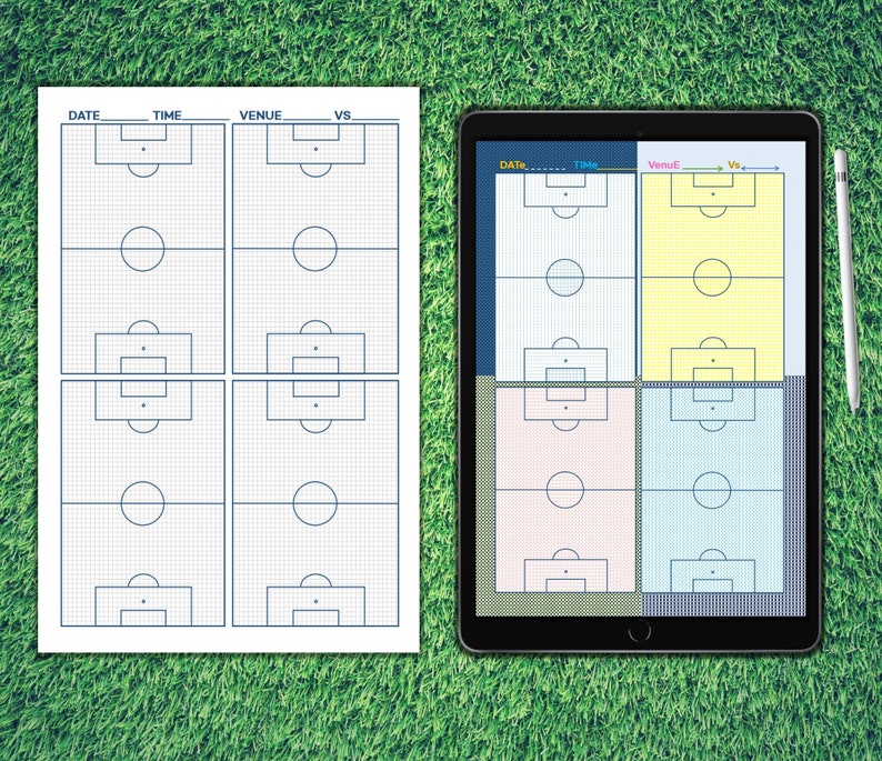 Soccer Digital Notebook Template Planner Soccer Coatch / Printable and ...