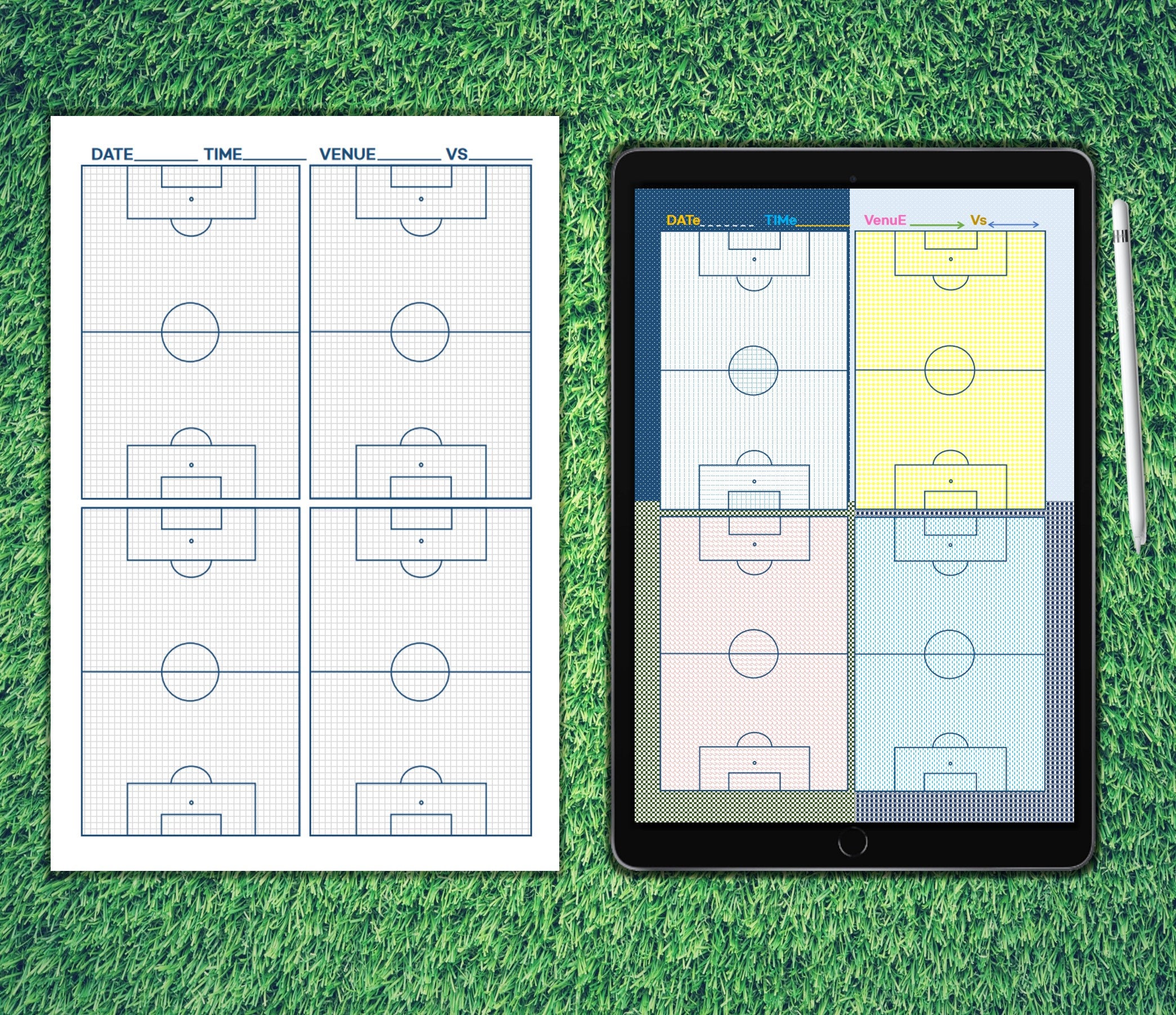 Soccer Digital Notebook Template Planner Soccer Coatch / Printable and ...