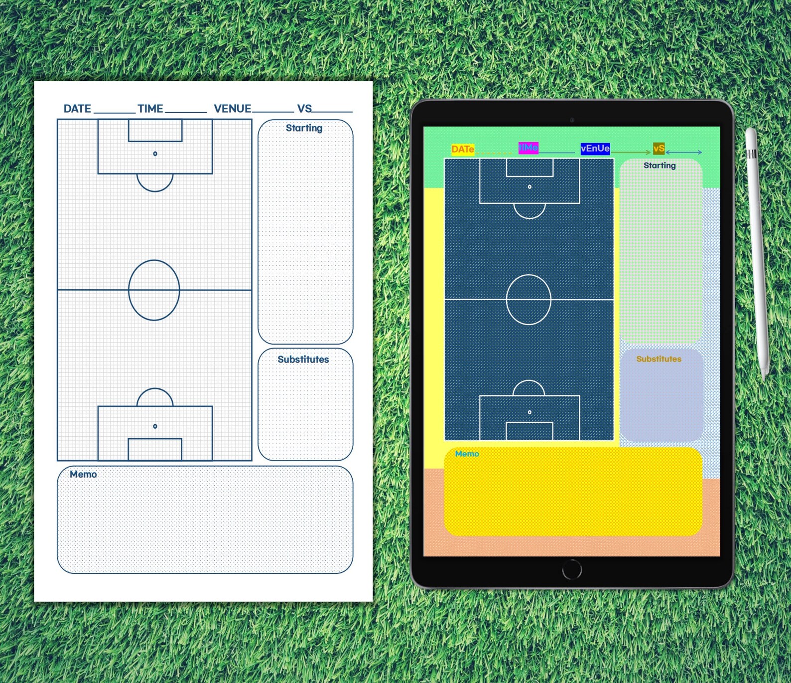 Soccer Digital Notebook Template Planner Soccer Coatch / Printable and ...