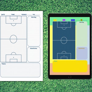 Soccer Digital Notebook Template Planner Soccer Coatch / Printable and ...