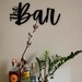 Bar Sign/ Large Word Decor/ Home Bar Sign/ Wooden Bar Sign / - Etsy