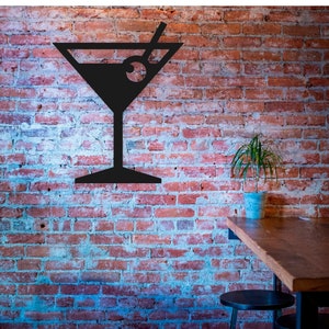 Large Martini Glass Sign/ Mid-century Modern Drink Art/ Bar - Etsy