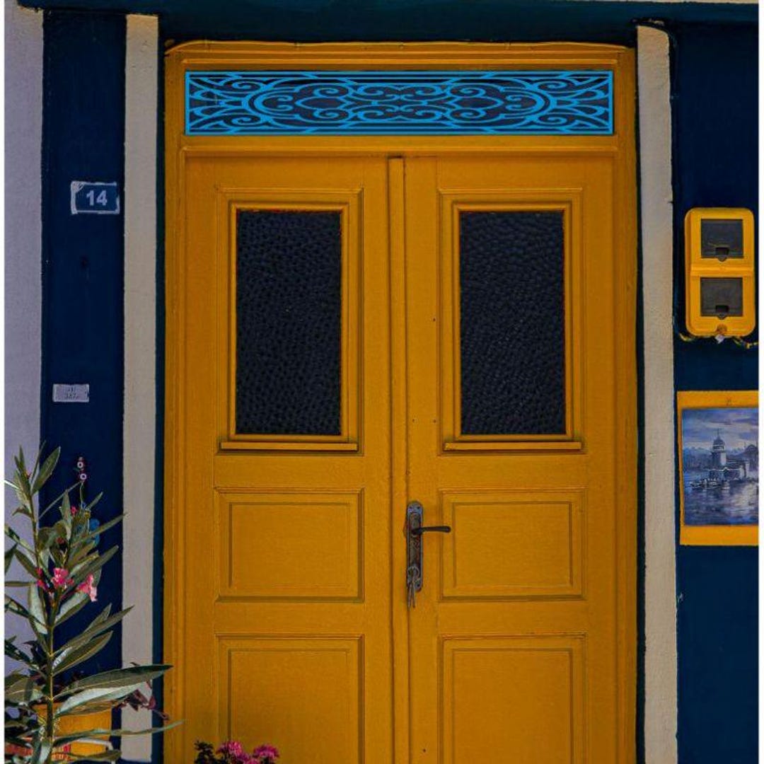 Decorative Transom Window Insert: Faux Wrought Iron With Optional Solar ...