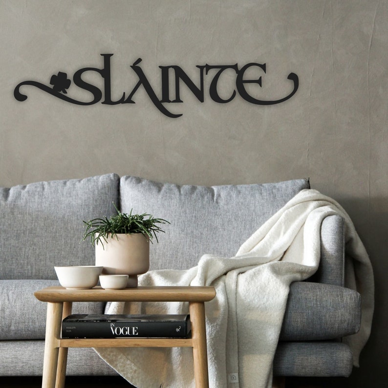 Slainte W/ Shamrock Bar Sign/ Irish Gaelic Cheers to Good - Etsy