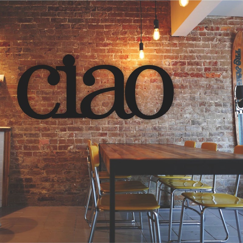 Ciao Wall Art Metal - Etsy