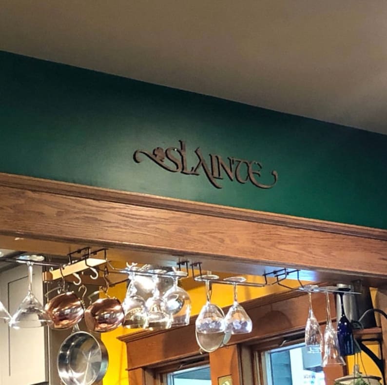 Slainte W/ Shamrock Bar Sign/ Irish Gaelic Cheers to Good - Etsy