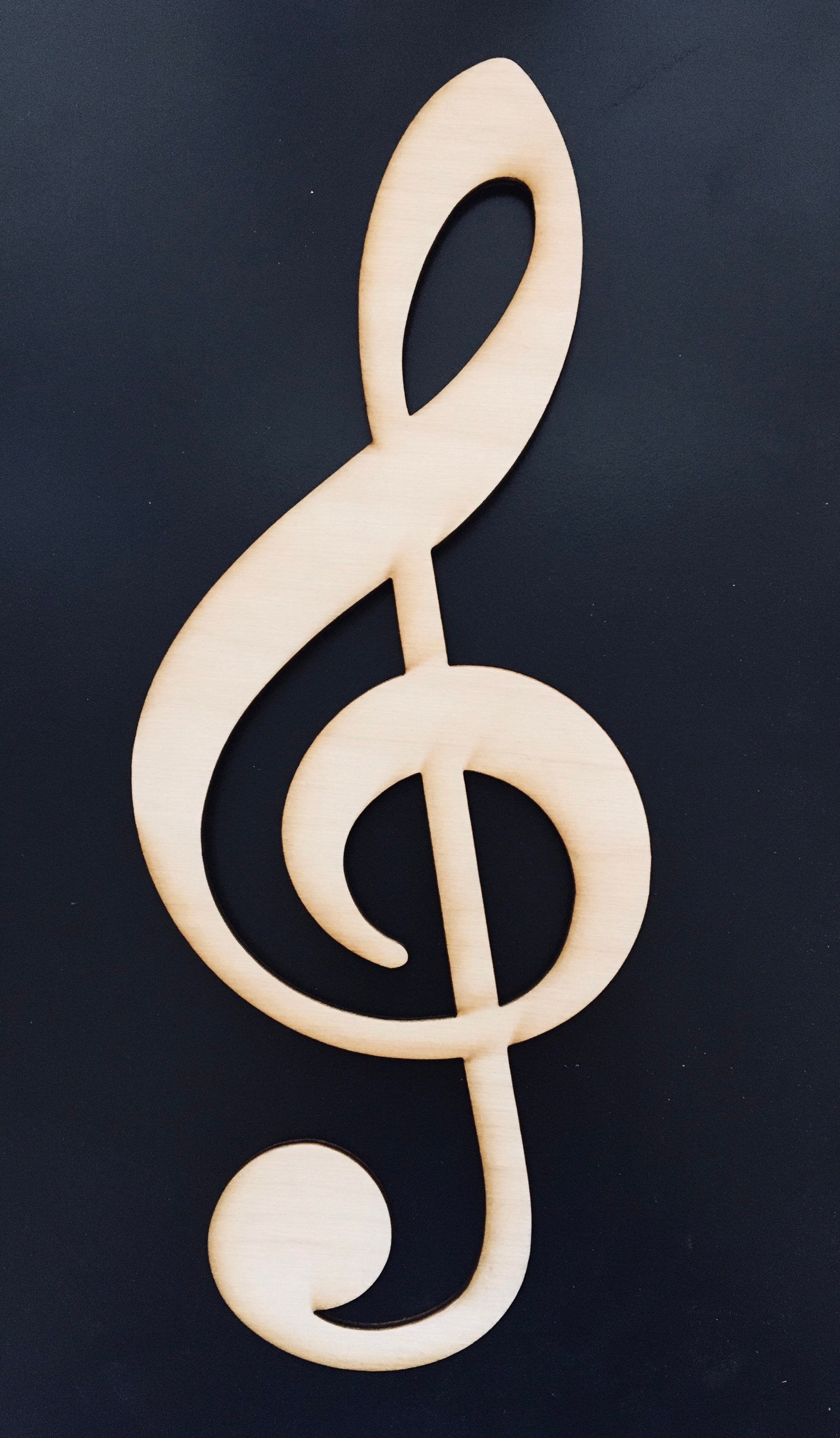 Treble Clef Wood Wall Hanging Music Room Decor or Graduation | Etsy