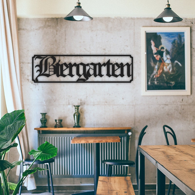 Biergarten Sign - Etsy