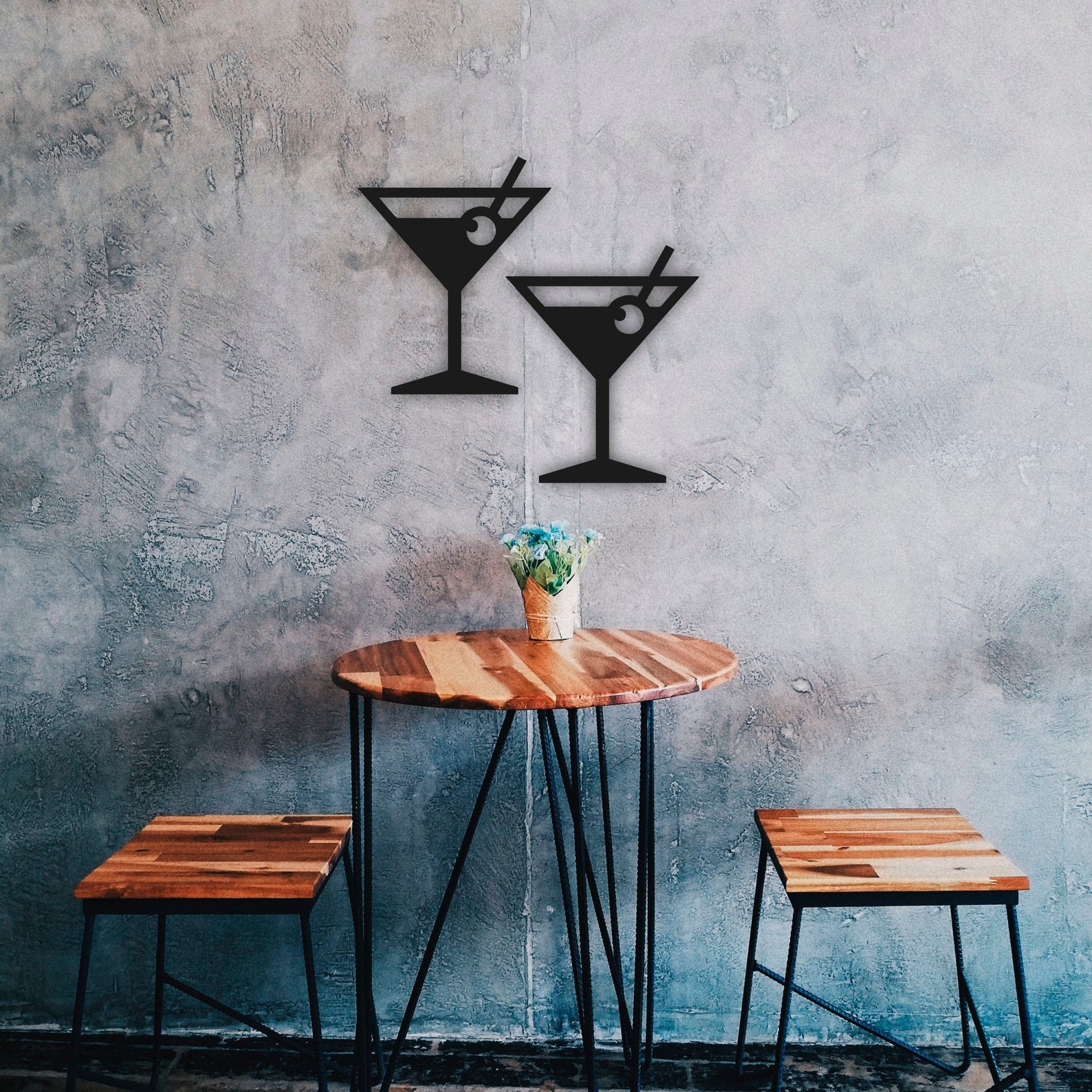 Large Martini Glass Sign/ Mid-century Modern Drink Art/ Bar - Etsy