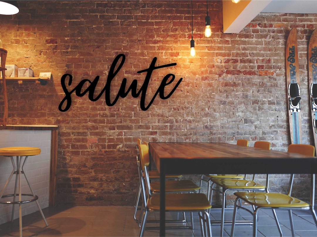 Salute Bar Sign: Italian Cheers Wood Decor - Etsy