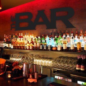 Bar Sign/ Large Word Decor/ Home Bar Sign/ Wooden Bar Sign / Man Cave ...
