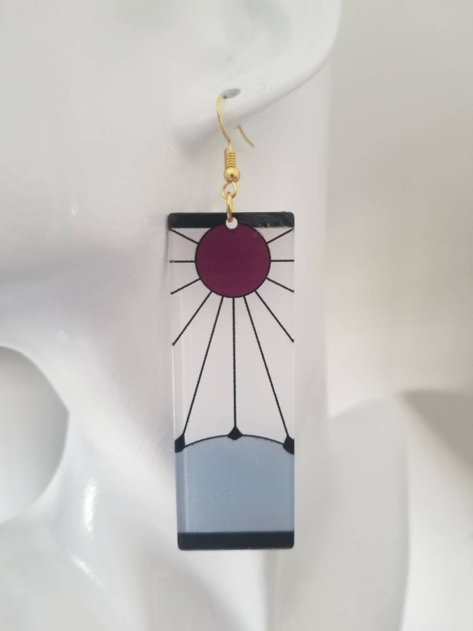 Kawaii Earrings Anime Earrings Hanafuda Earrings Anime Etsy