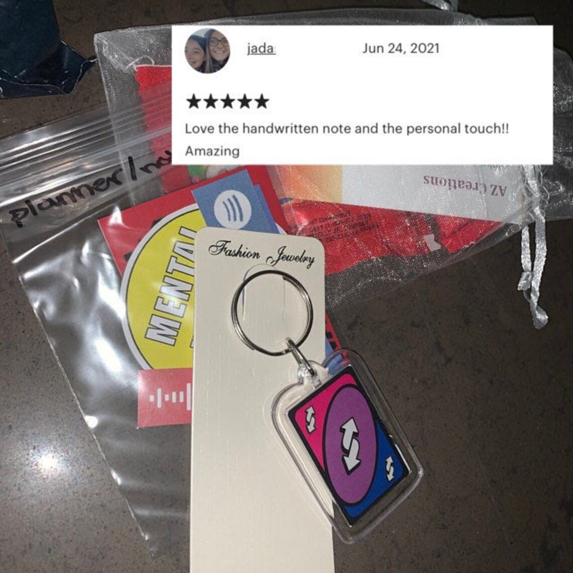 Bisexual Pride Flag Uno Reverse Card Keychain Cute Keychain | Etsy