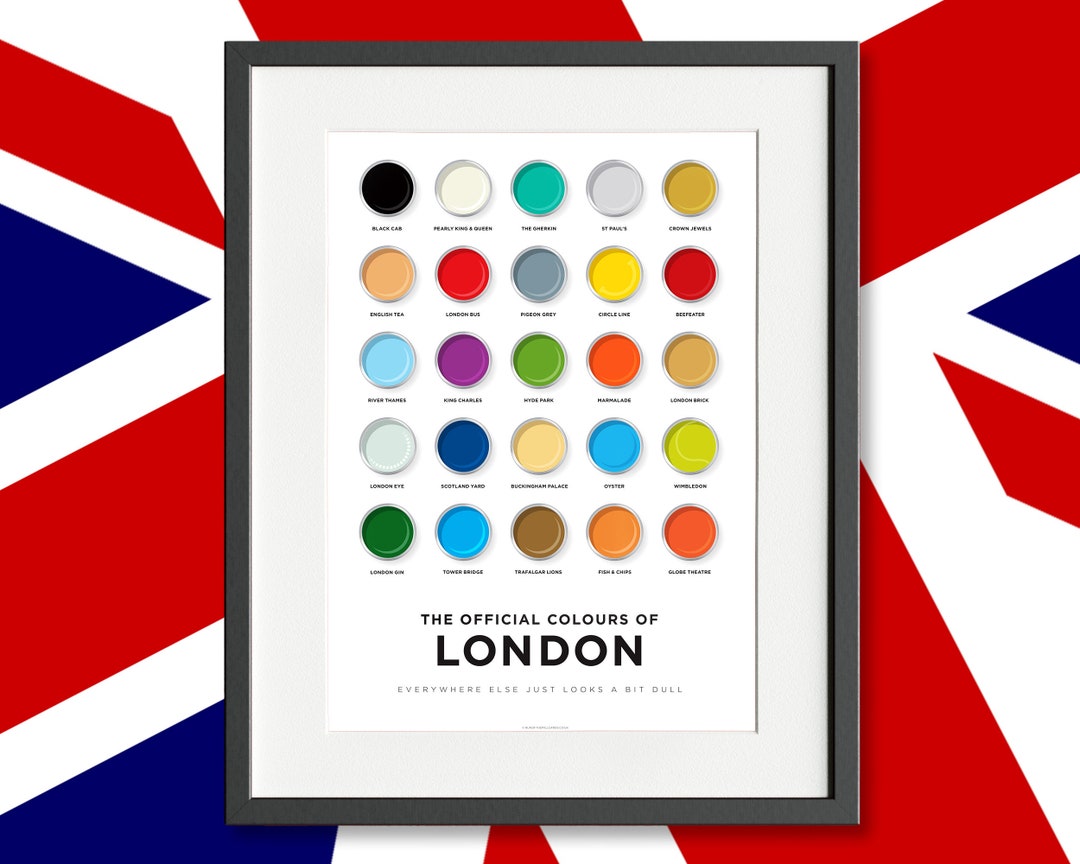 Art Print | the Official Colours of London | London Art Print | Wall ...