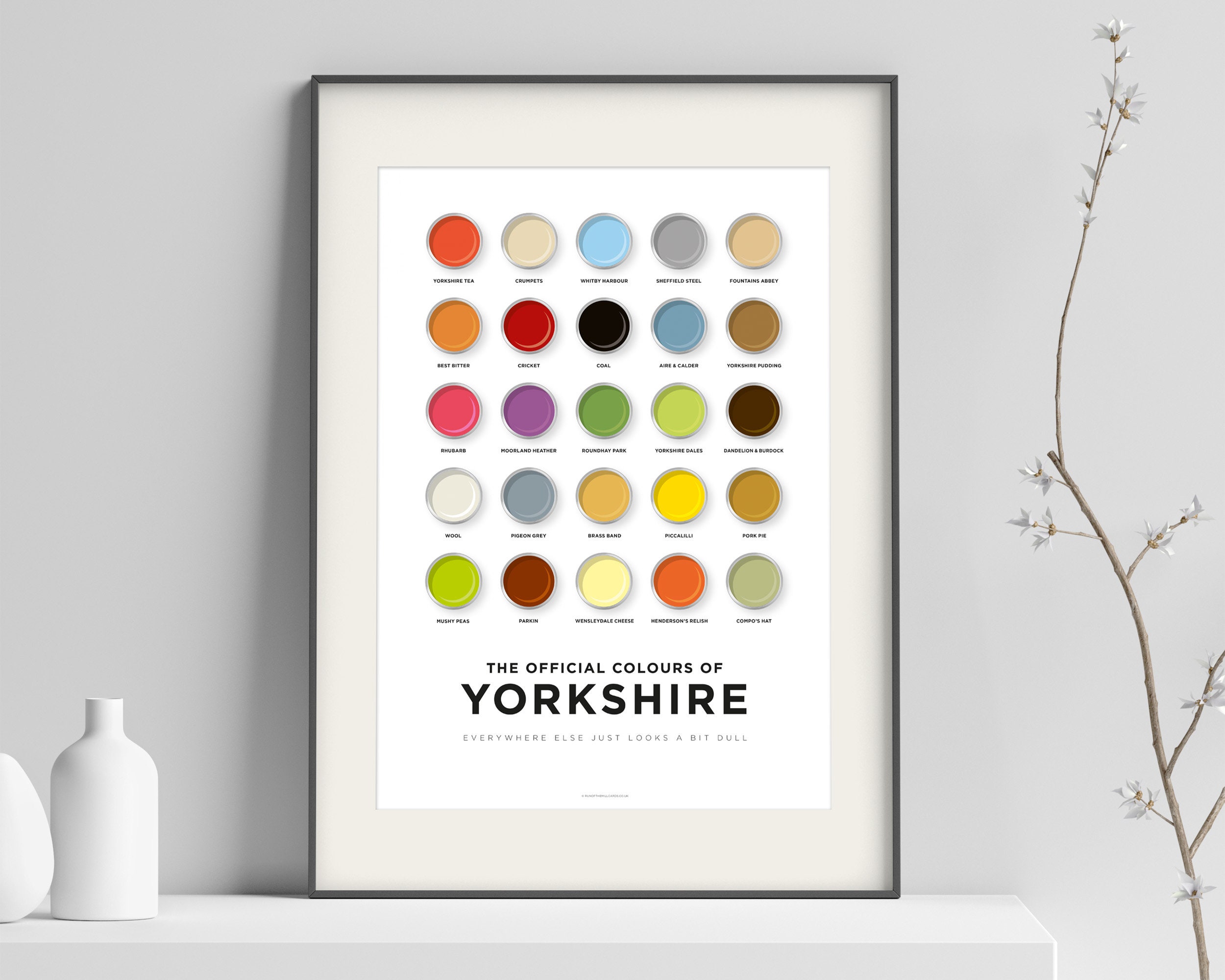 Art Print 'the Official Colours of Yorkshire '/ - Etsy