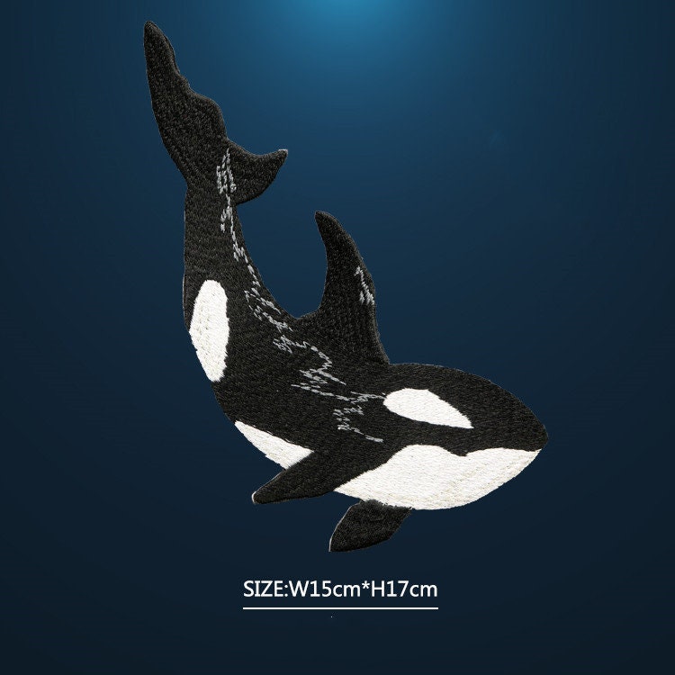 Iron on Killer Whale Patch Embroidered PATCH Embroidery - Etsy