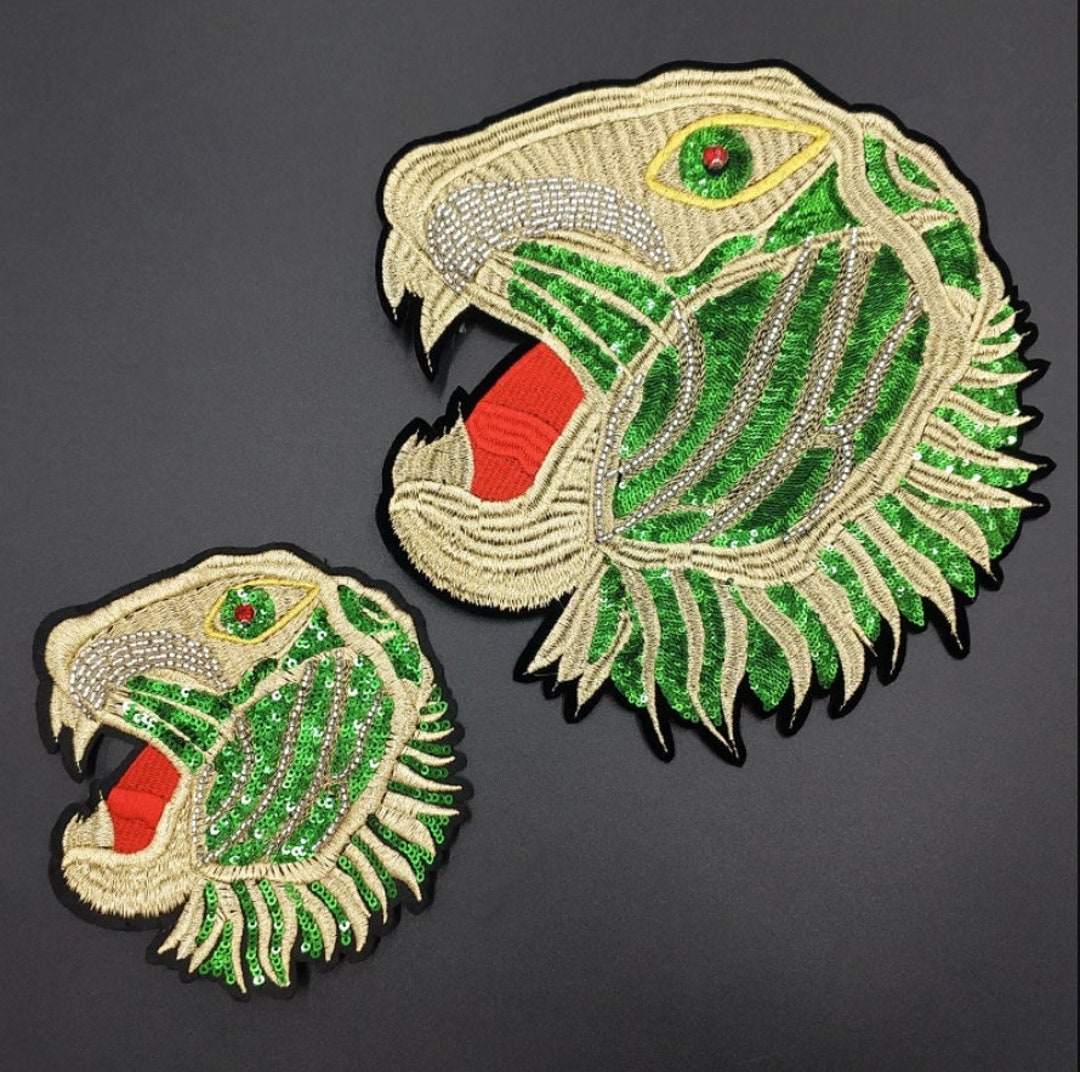 Large Beaded Leopard Patch High-end Sequined Patch Rhinestone Patch ...