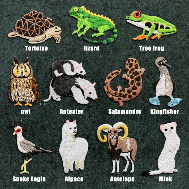 Animals Embroidered Patch - Etsy