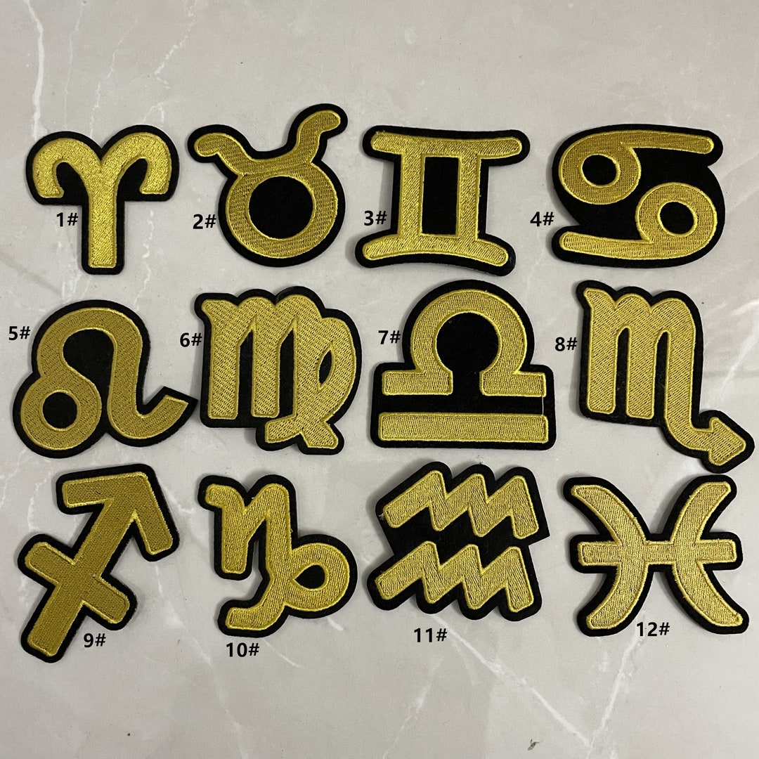 Twelve Constellations Patch Iron on Patch Embroidered PATCH - Etsy