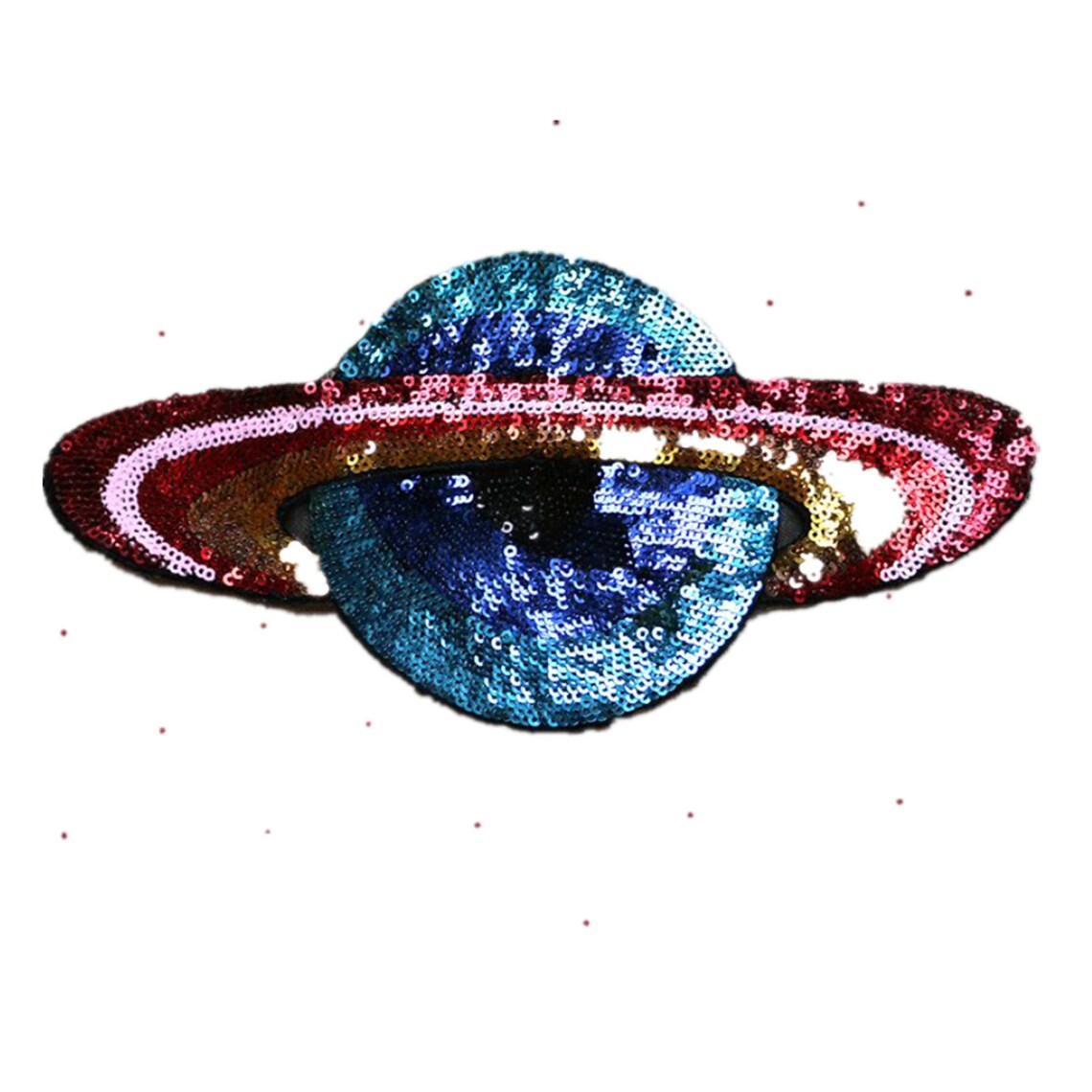 Iron on Sequined Patch Planet Sequin Shine Embroidered PATCH Shiny Applique Accessories Jeans T ...