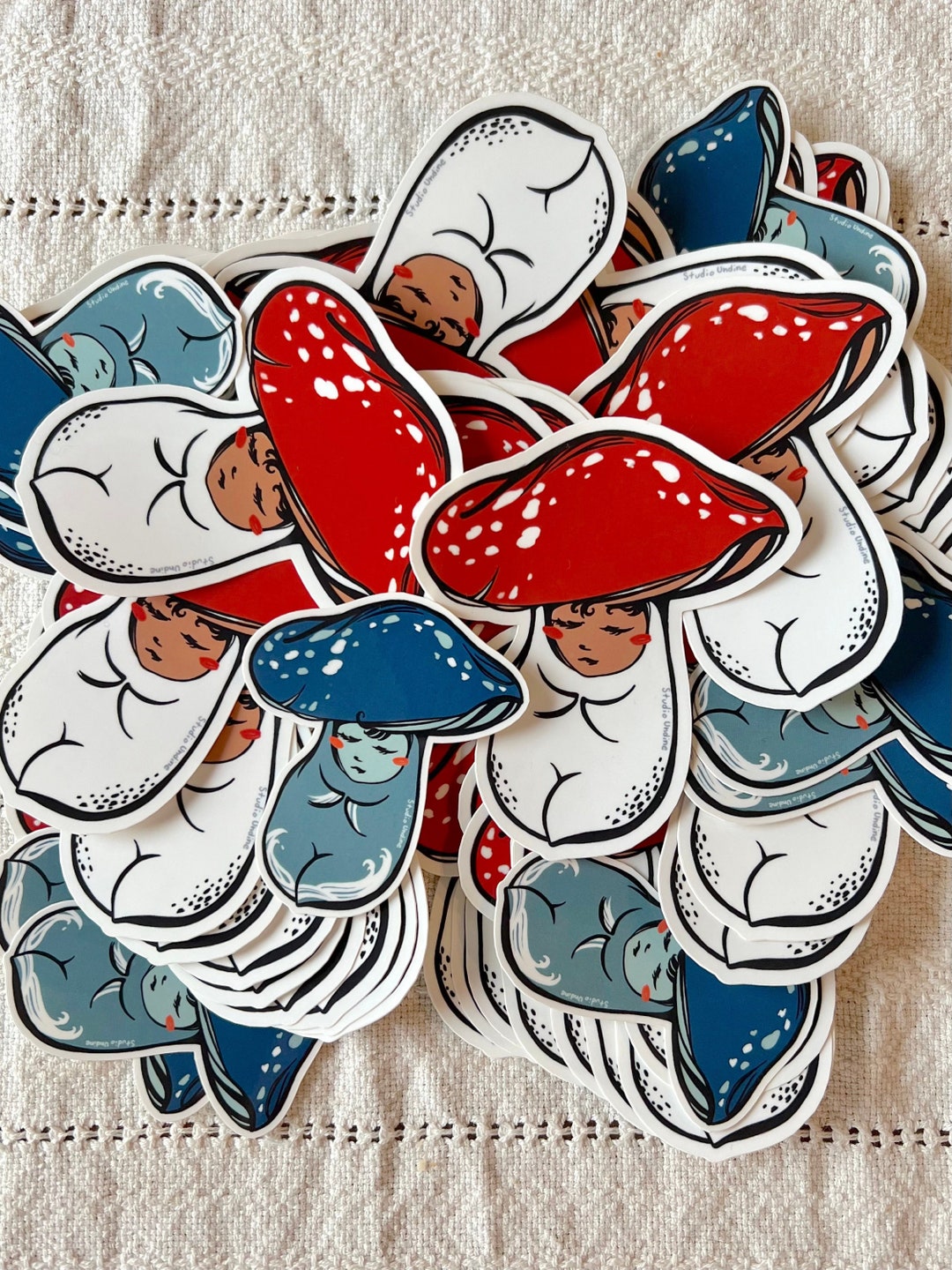 2PCS Mush Baby Sticker Pack | Ocean Water Mushroom, Laptop, Water ...