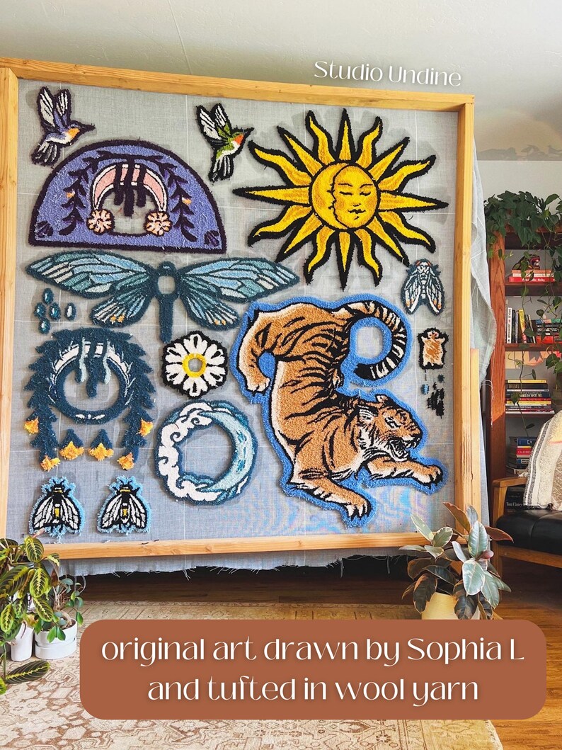 MADE TO ORDER Tufted Sun and Moon Rug - Celestial , Lunar Design ...