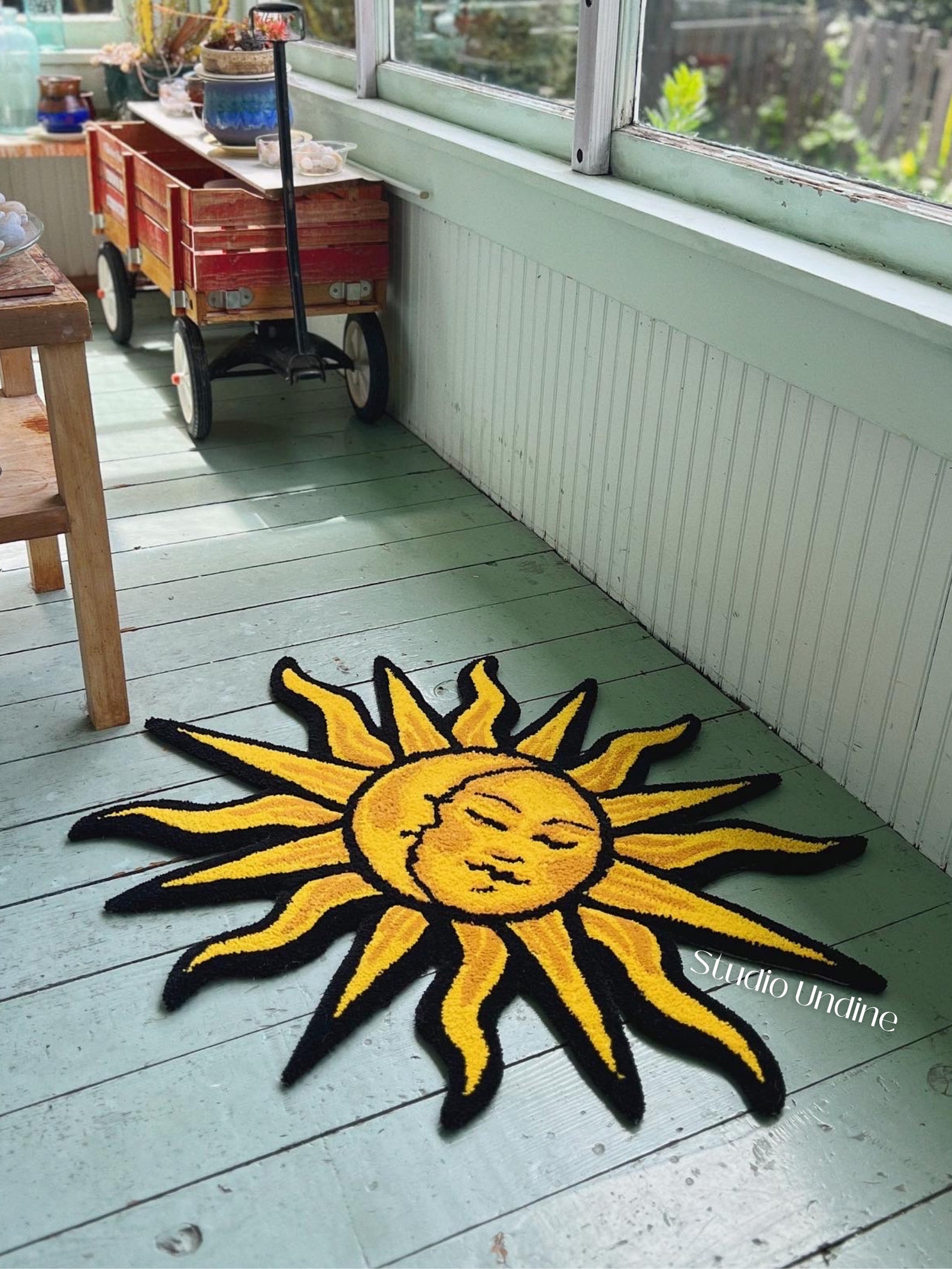 MADE TO ORDER Tufted Sun and Moon Rug - Celestial , Lunar Design ...