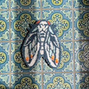 Tufted Wool Cicadas Bug Wall Hanging Nature-inspired Insect Decor ...