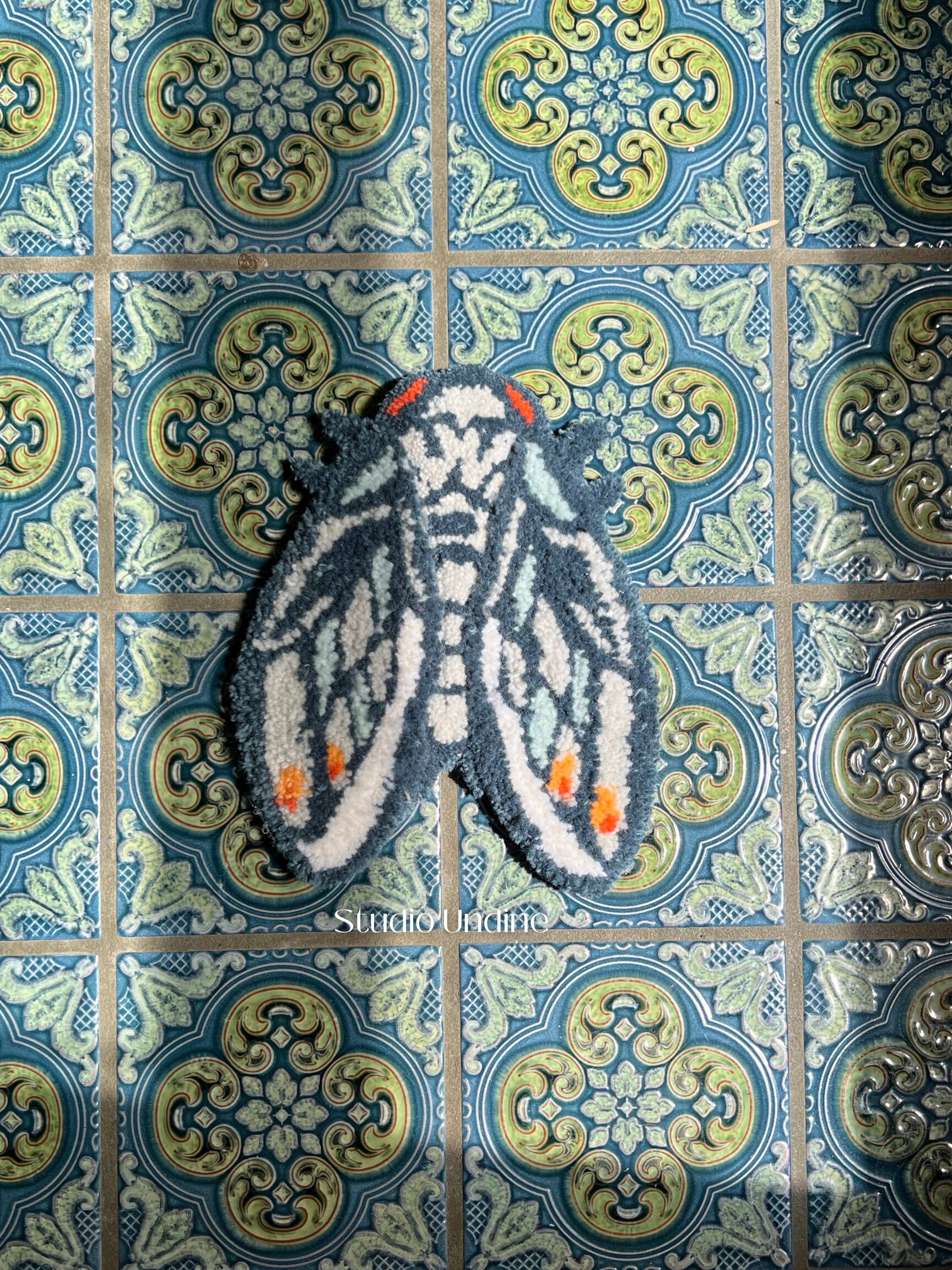 Tufted Wool Cicadas Bug Wall Hanging Nature-inspired Insect Decor ...