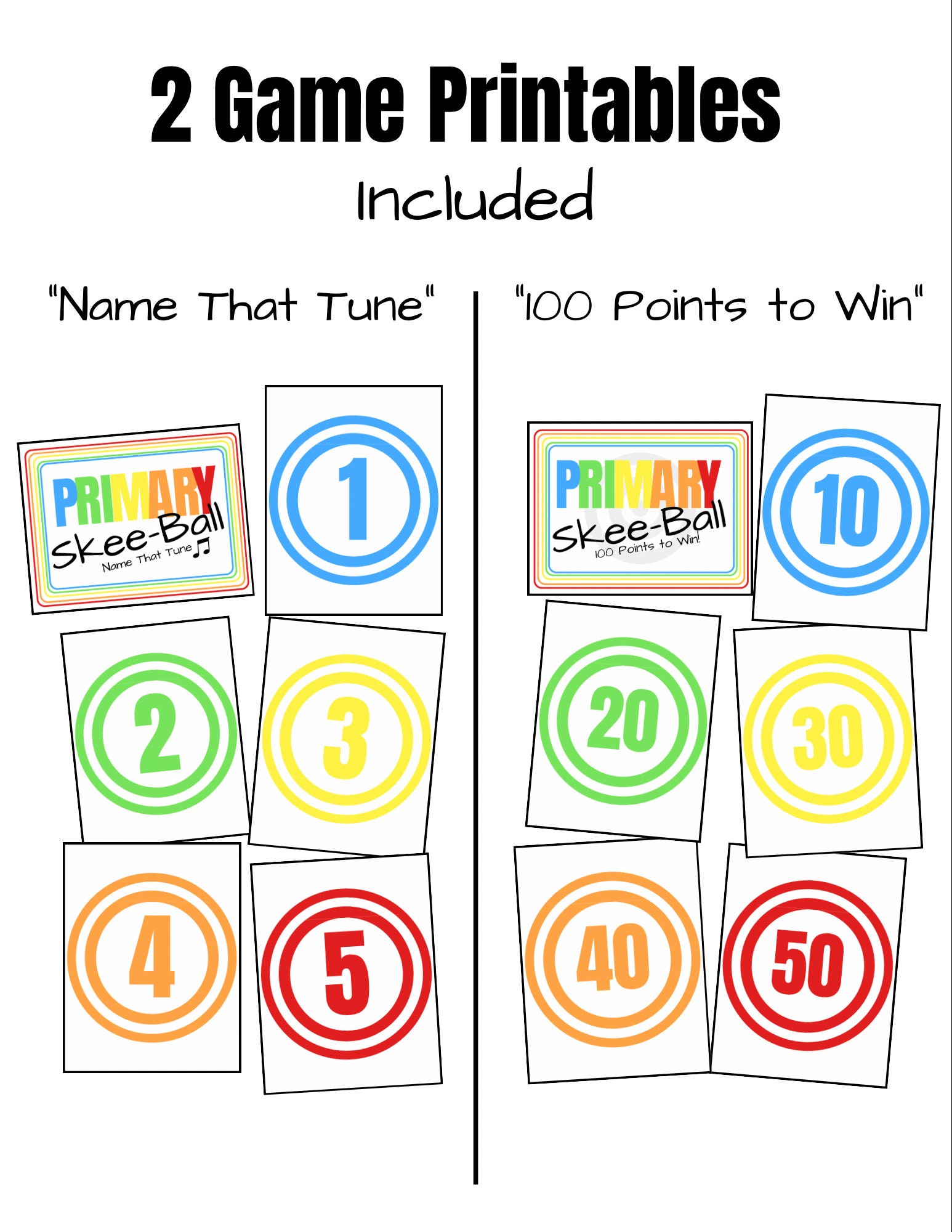 Primary Skee-ball | an EASY Primary Singing Time Activity | | Name That ...