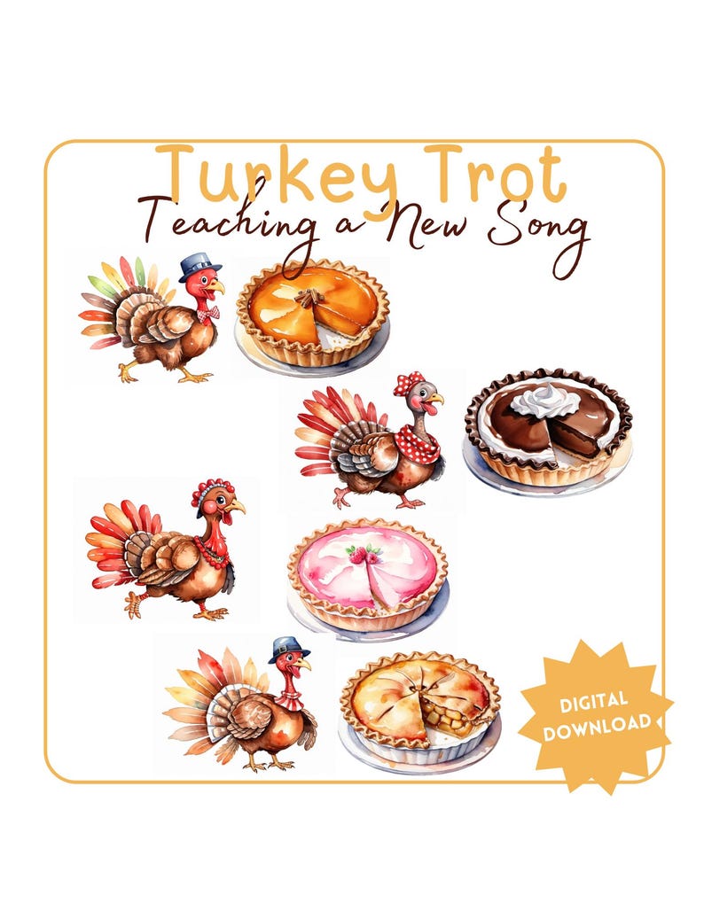 Turkey Trot Thanksgiving Singing Time Teaching a New Song Activity ...