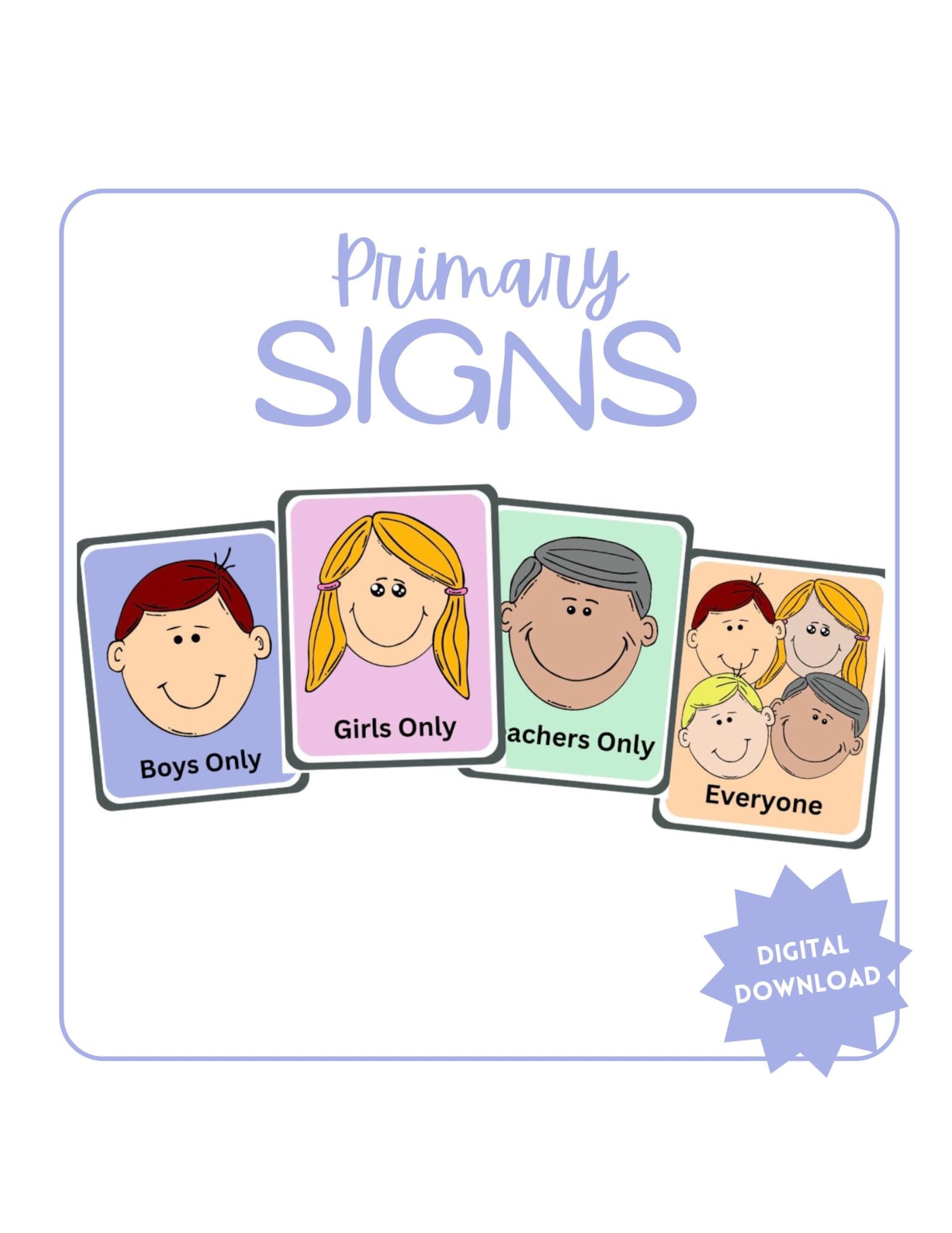 Primary Singing Time Props for Who Sings Boys Only Girls Only Singing ...