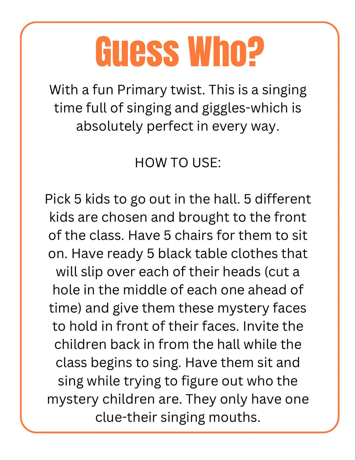 Primary Singing Time Activity Guess Who? Game Idea for Primary Singing ...